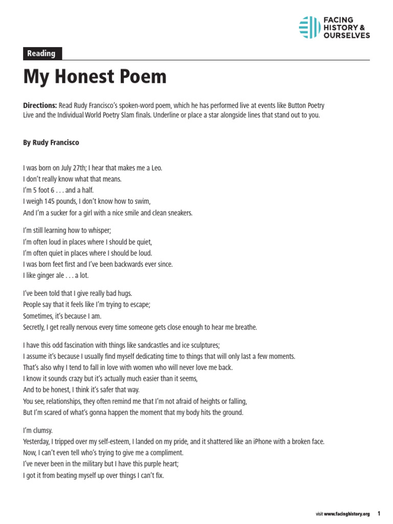 Honest_poem_EN | PDF