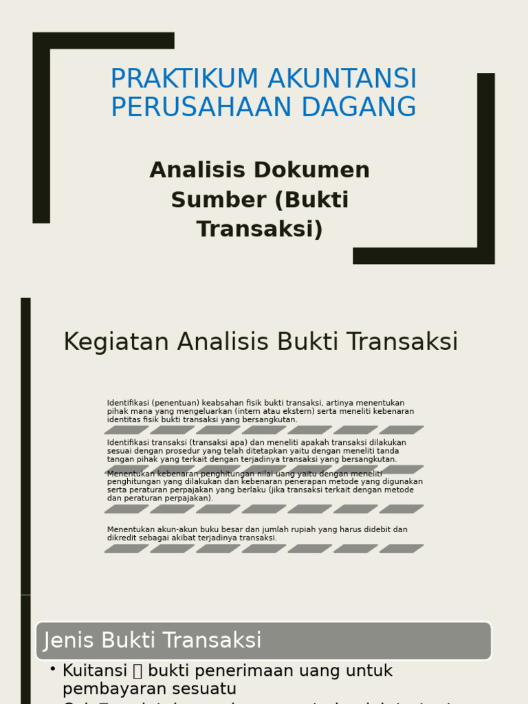 Analisis Dokumen Sumber Bukti Transaksi | PDF | Pengelolaan Keuangan ...