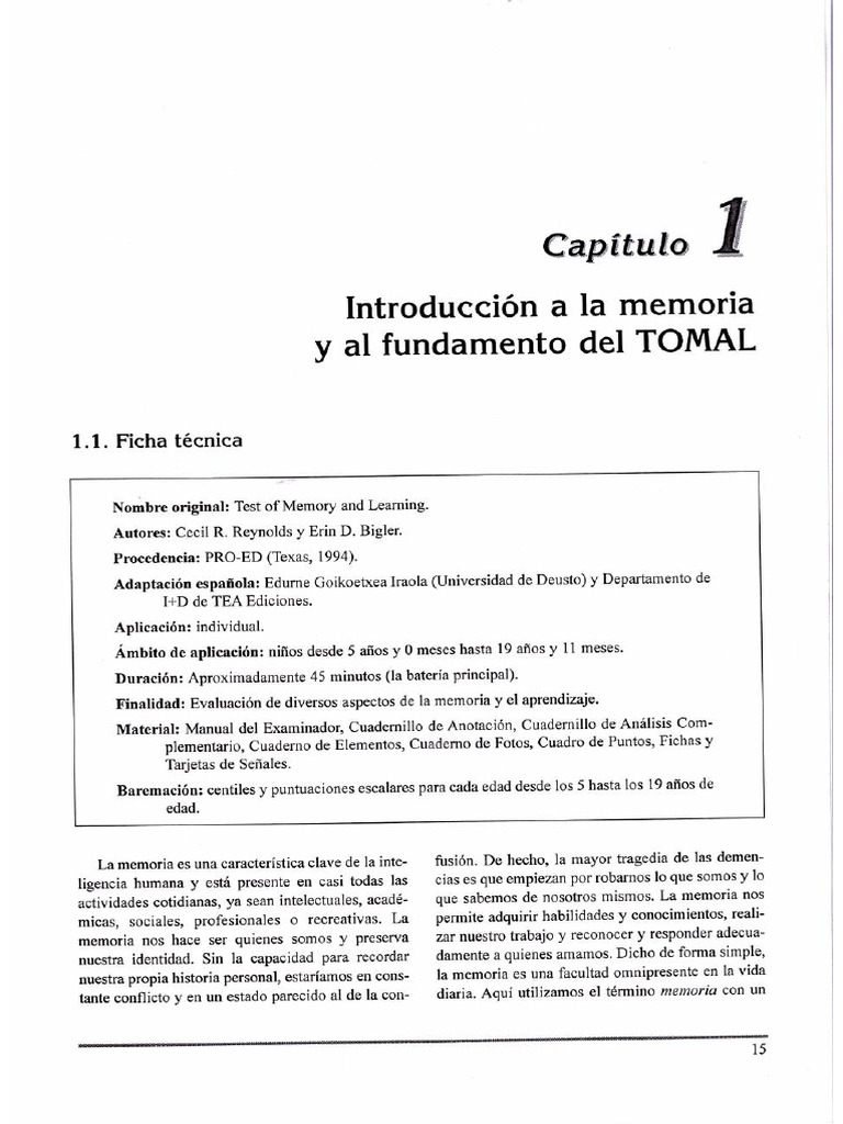 Ficha Tecnica Tomal | PDF