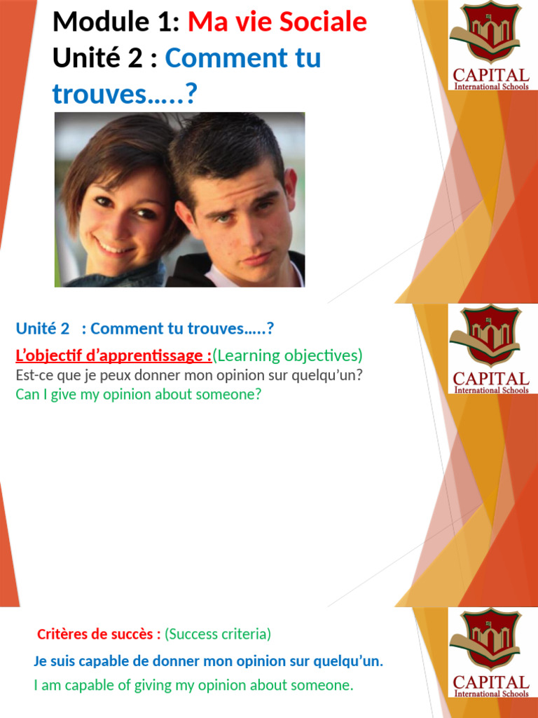 French PPT Y8, Module1 Unité 2, 22-23 | PDF | Genre grammatical ...