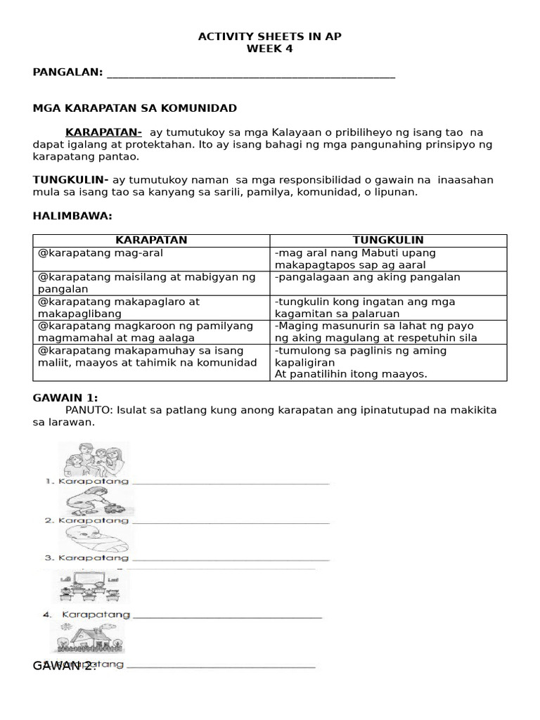 Q4 Activity Sheets Week 4 | PDF