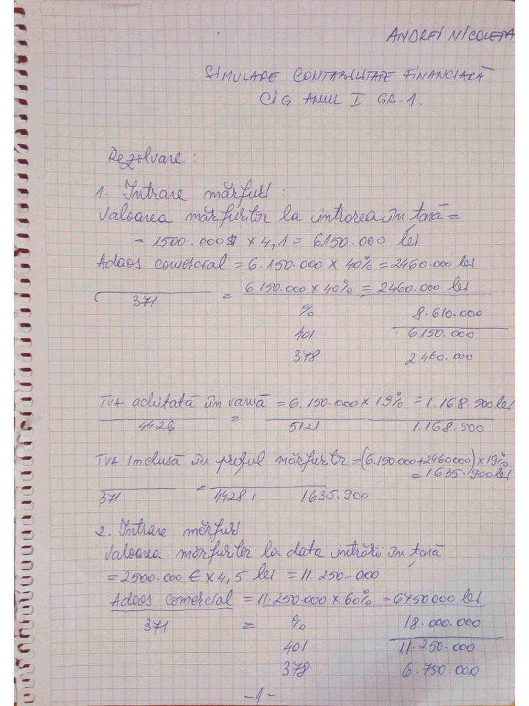 Andrei Nicoleta Prima Simulare | PDF