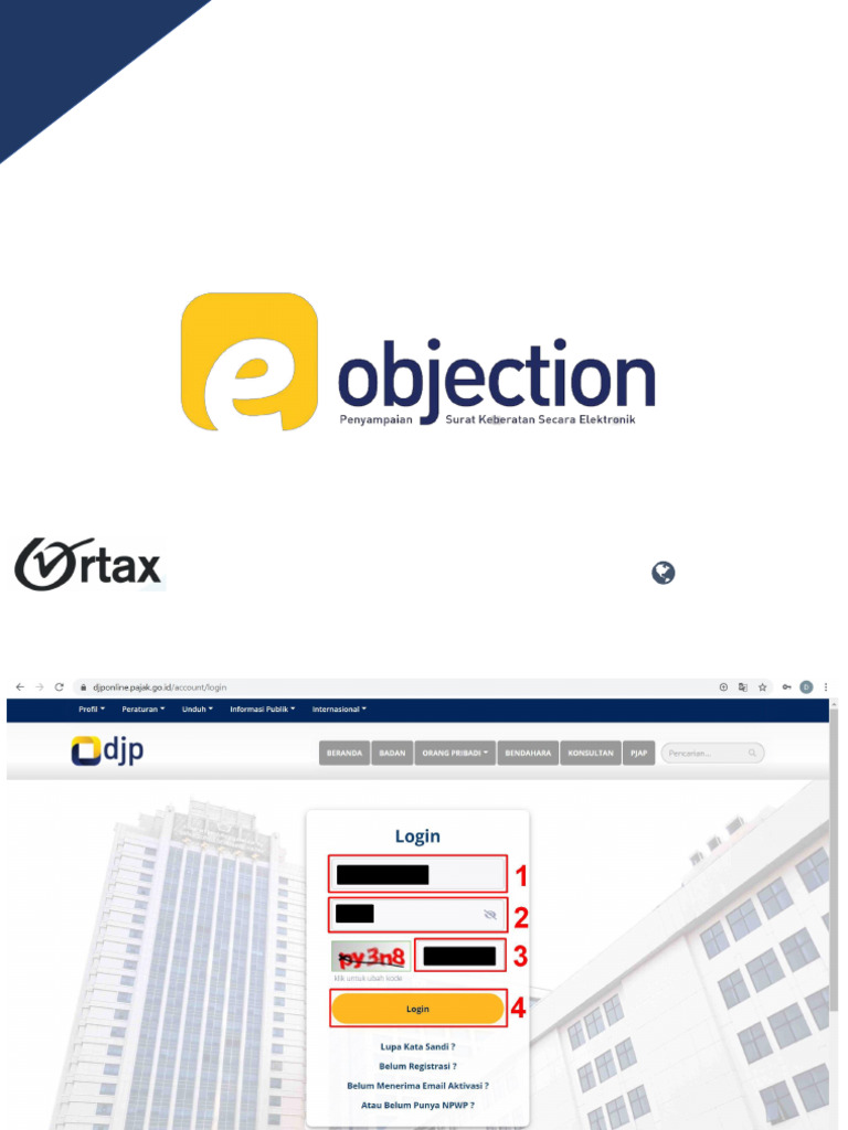 Cara Aktivasi Layanan E-Objection | PDF | Pengelolaan Keuangan & Uang