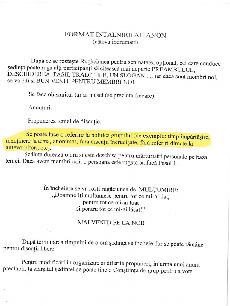 Indrumari Pentru Cel Care Conduce Sedinta | PDF