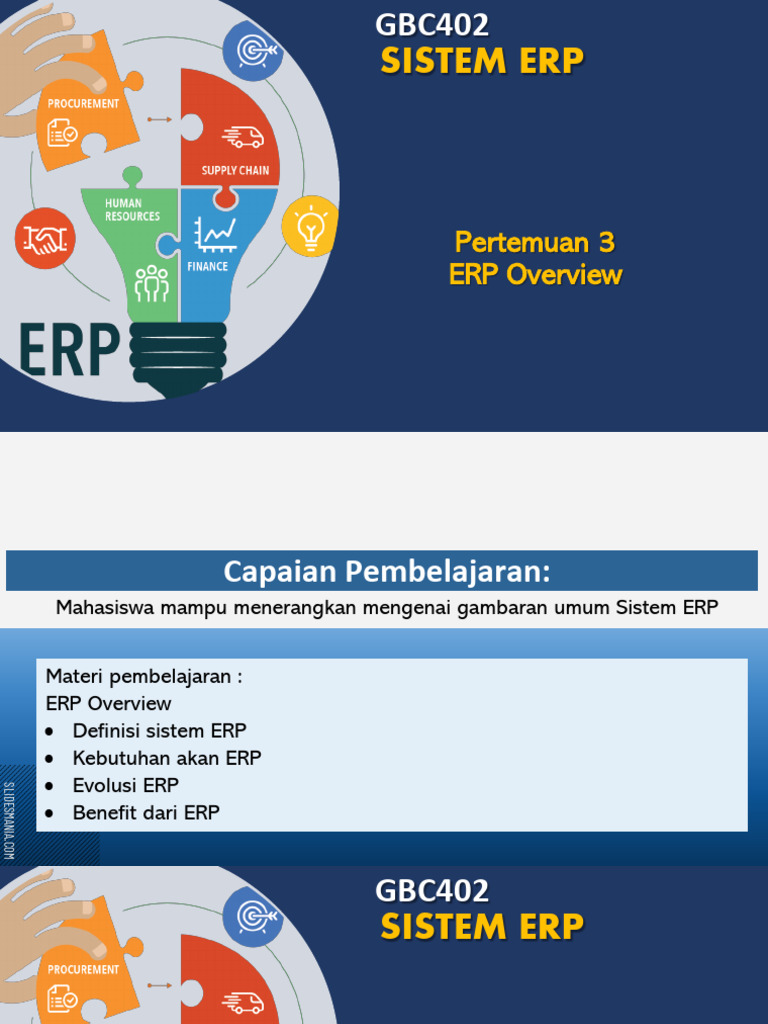 Sistem ERP 3 ERP Overview | PDF