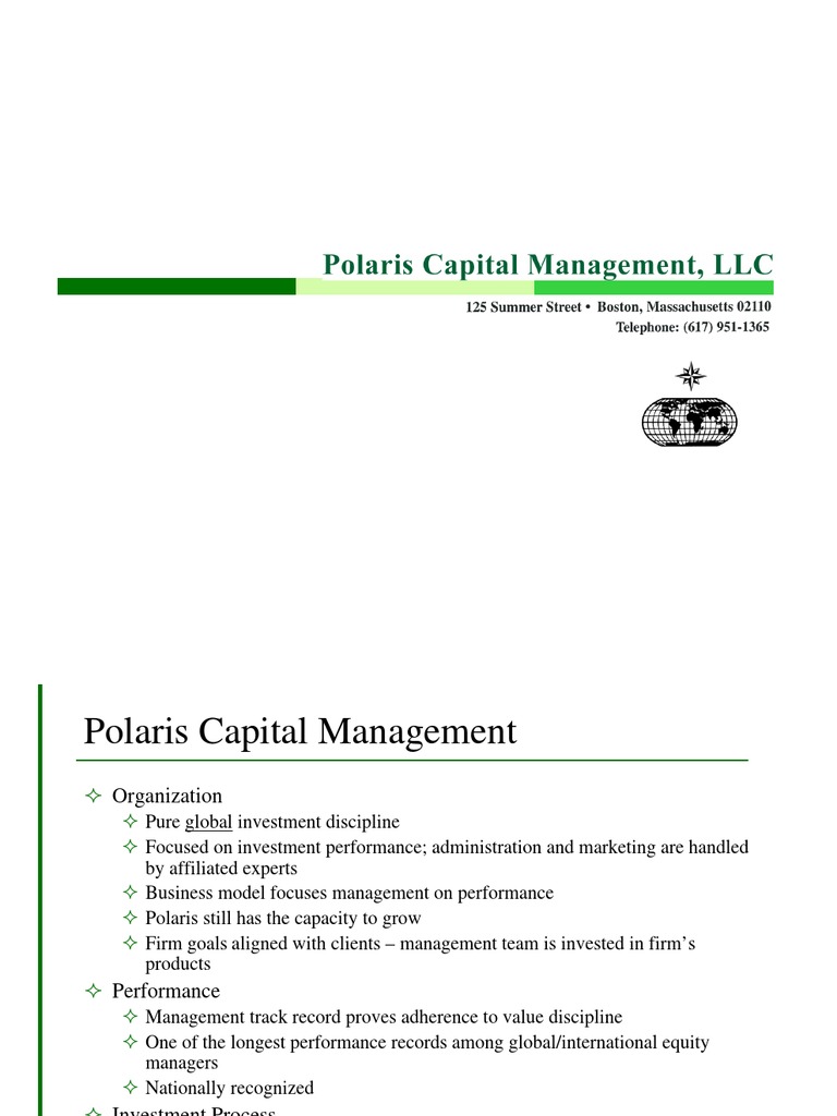 Polaris Capital | PDF | Net Present Value | Investing