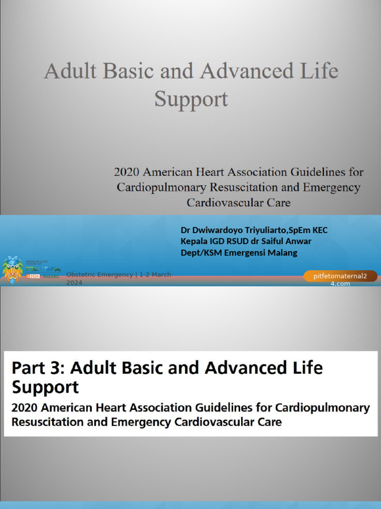WS OE - Basic Life Support and Cardiopulmonary Resuscitation in ...