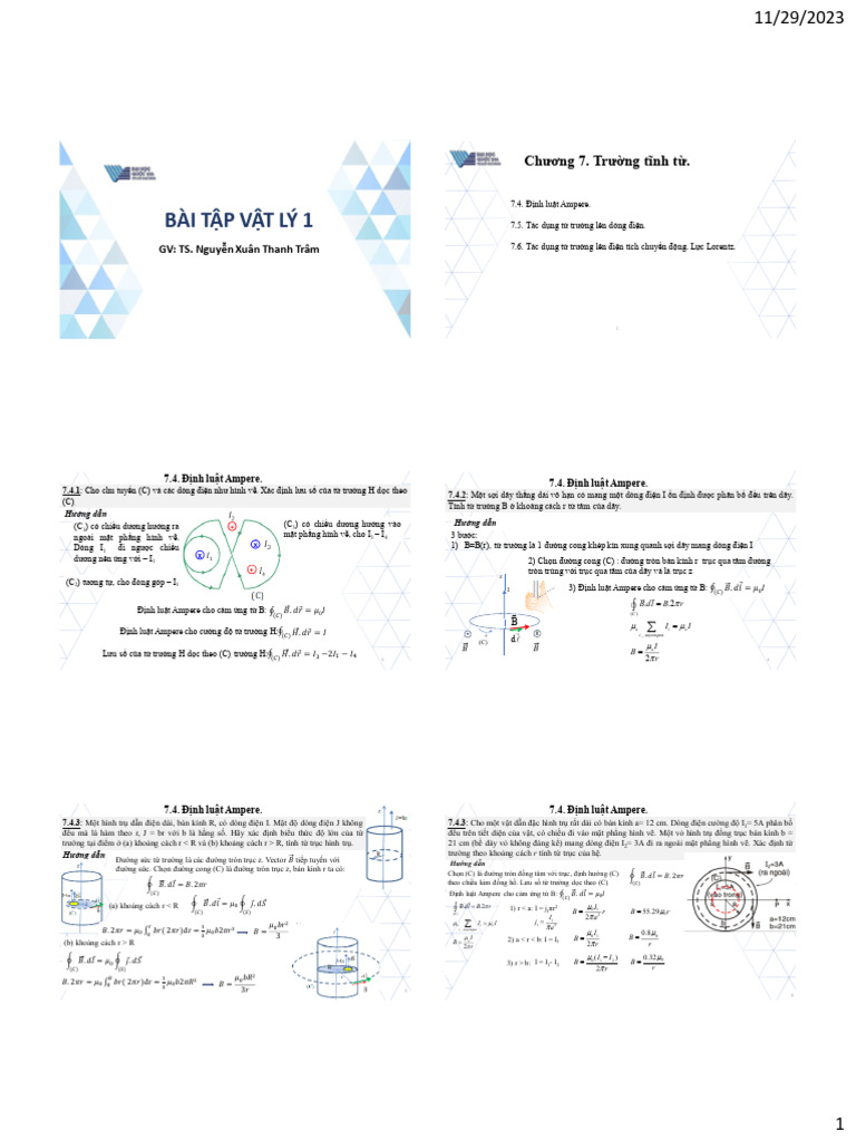 Bai tap Vat ly 1 _ chapter tu truong part 2 | PDF