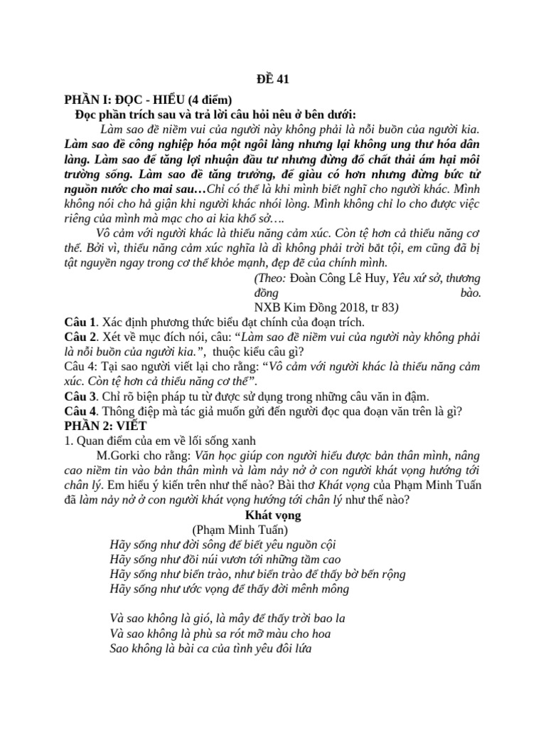 ĐỀ 41 | PDF
