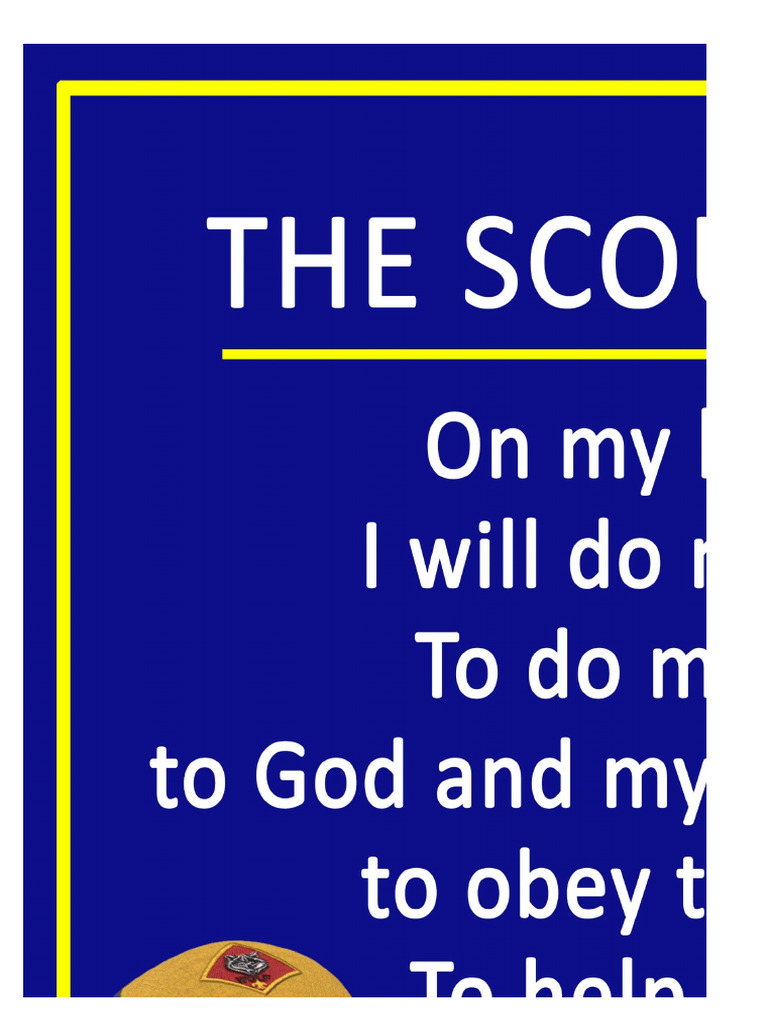 Boy Scout Oath and Law Tarp. | PDF
