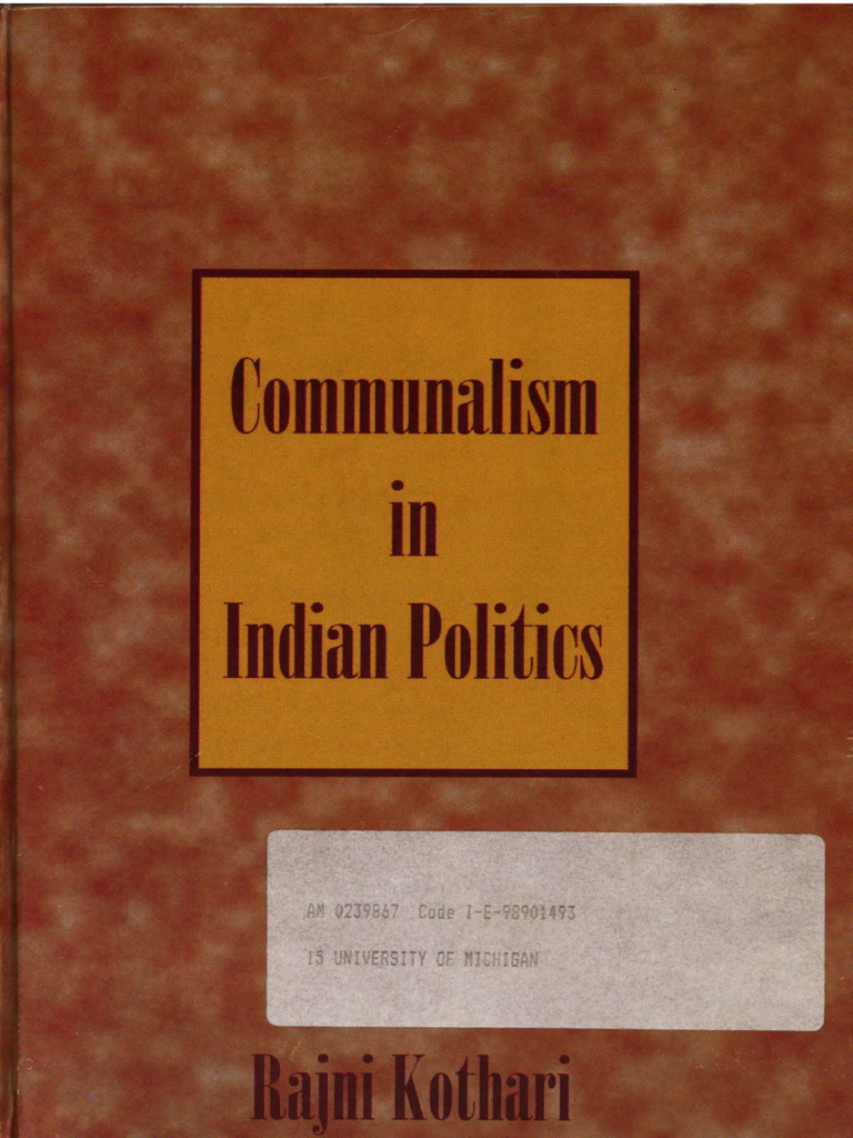 Communalism in Indian Politics (Rajni Kothari) | PDF