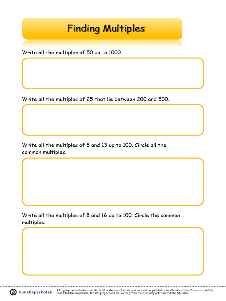 Finding Multiples | PDF