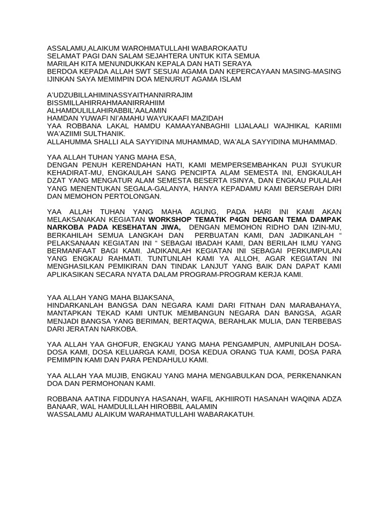 Doa Rapat | PDF | Agama & Spiritualitas