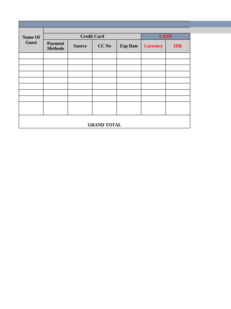 Format Payment Report Pdf