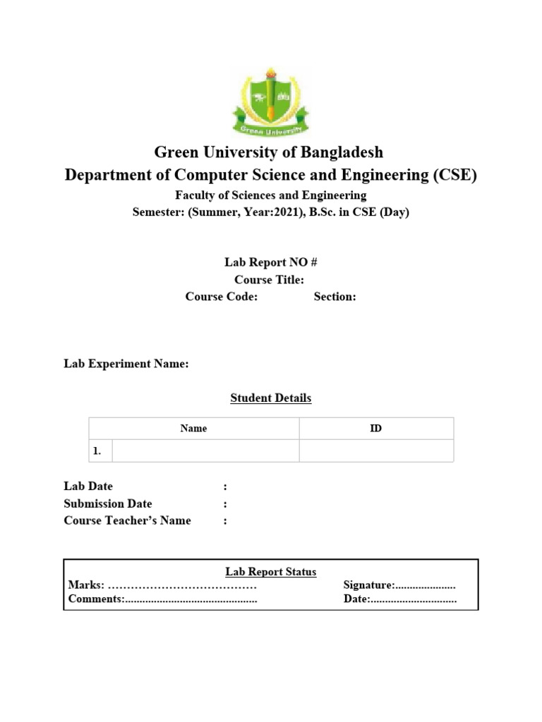lab report template | PDF | Algorithms | Computer Programming lab report template | PDF | Algorithms | Computer Programming