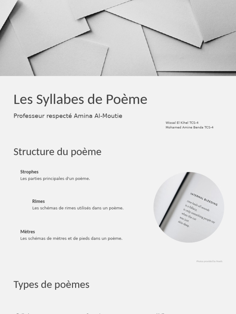 Les Syllabes de Poème | PDF
