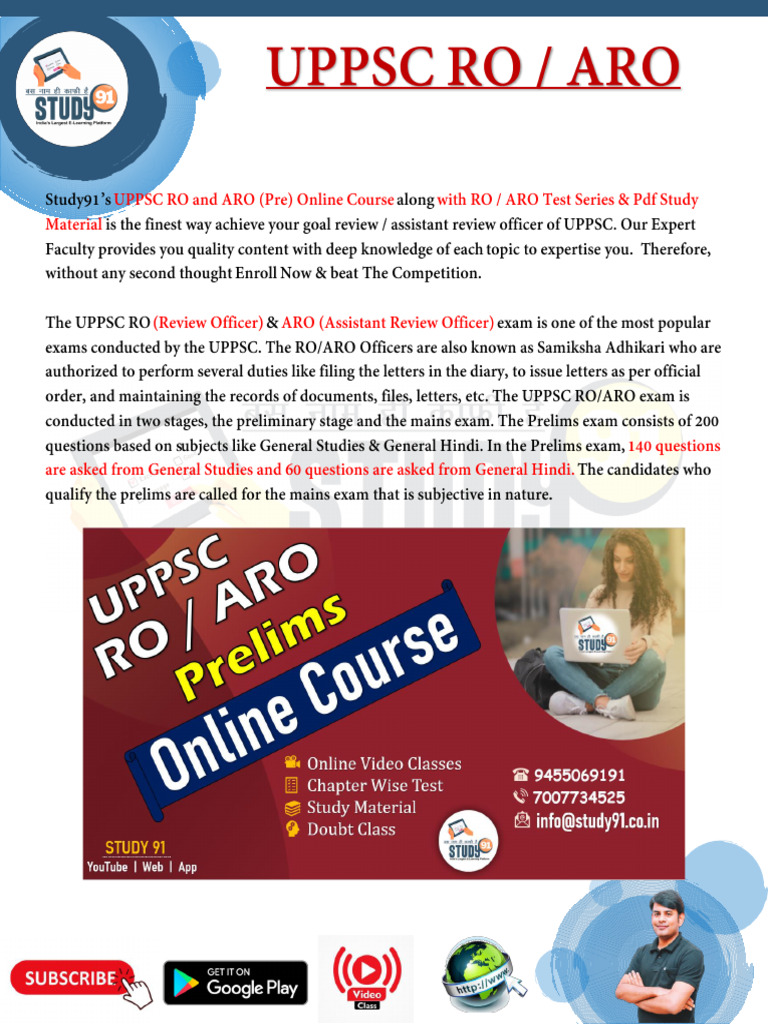 Uppsc - Ro - Aro - Syllabus 17 3 15 05 53 | PDF