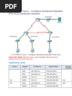 Packet Tracer - Configure Numbered Standard Ipv4 Acls: Addressing Table | PDF | Router ...