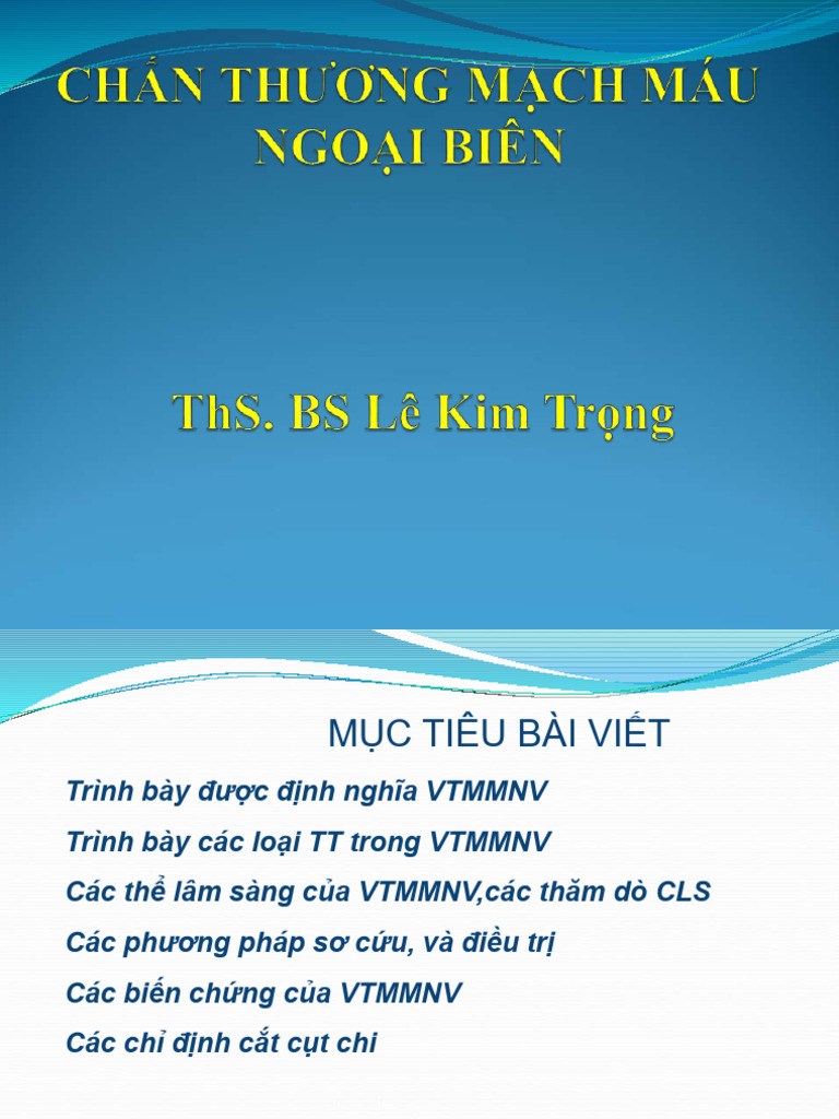 9.BỆNH CHẤN THƯƠNG MMNB | PDF