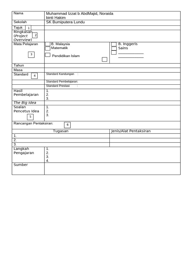 KMR PBL - SK Bumiputera Kohort 8 | PDF