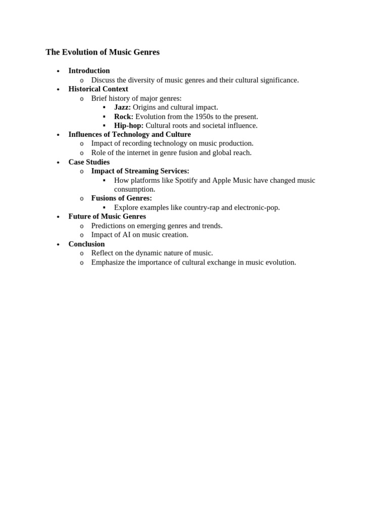 The Evolution of Music Genres | PDF | Social Science | History