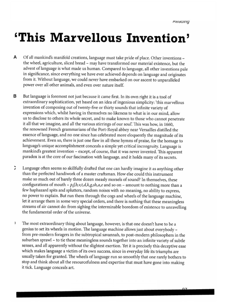 Cam 11 Test 4 Passage 3 - This Marvellous Invention | PDF