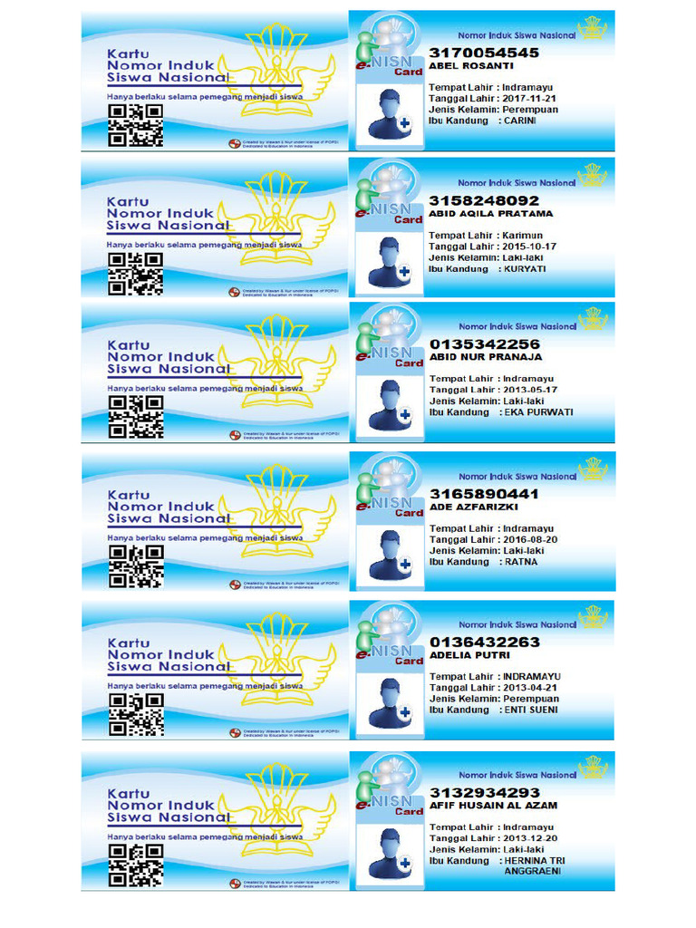 Kartu Nisn 2024 | PDF