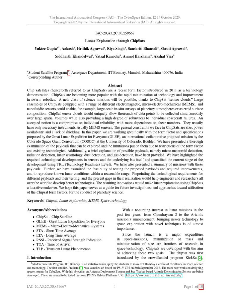 IAC-20,A3,2C,30,x59667 | PDF | Moon | Scattering