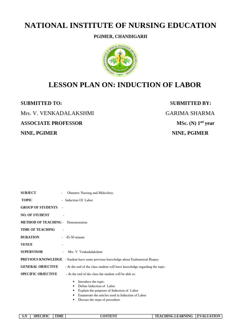 Share PROCEDURE - Induction of Labor | PDF | Childbirth | Human ...