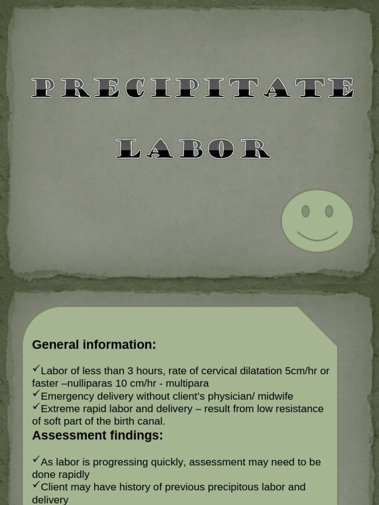 Emergency Management of Rapid Labor | PDF | Childbirth | Medical ...