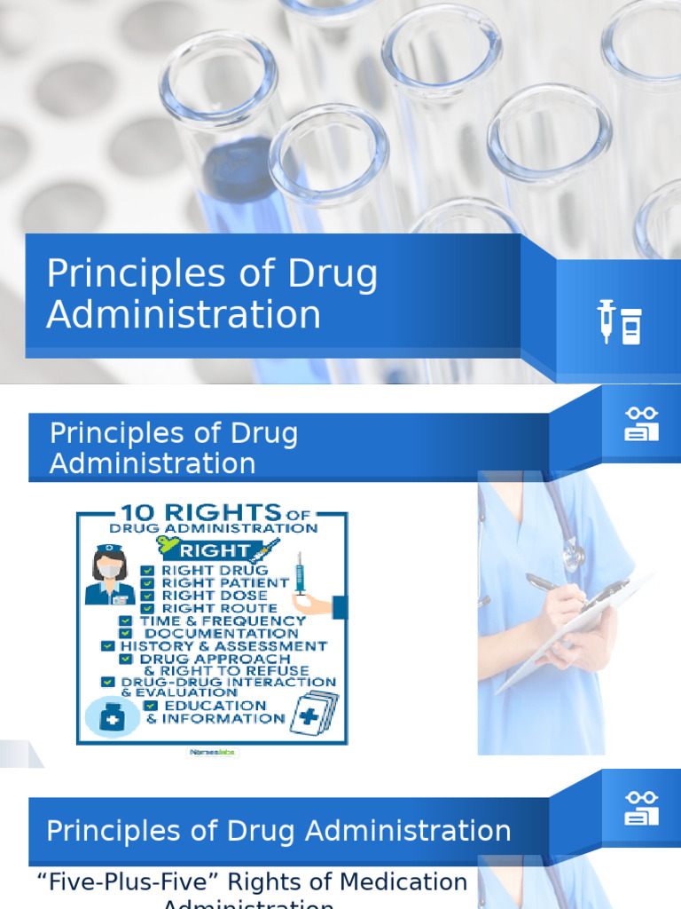 Principles of Drug Administration | PDF | Intravenous Therapy ...