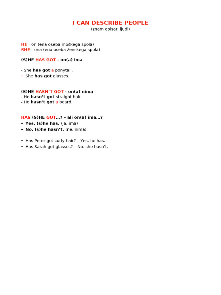 Opis Osebe | PDF | Language Arts & Discipline