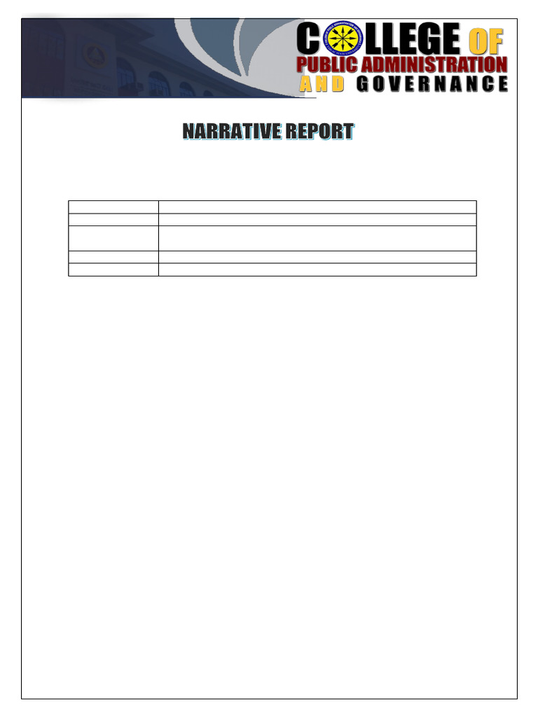 Narrative Report Pa5 Revised | PDF | Innovation | Leadership