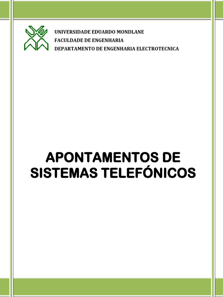 Apontamentos de Sistemas Telefonicos | PDF | Rede de computadores | Modelo OSI