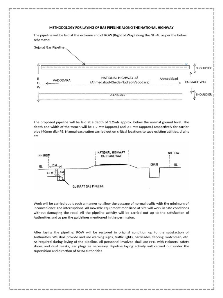 6 METHODOLOGY FOR LAYING OF BAS PIPELINE ALON Drawing | PDF