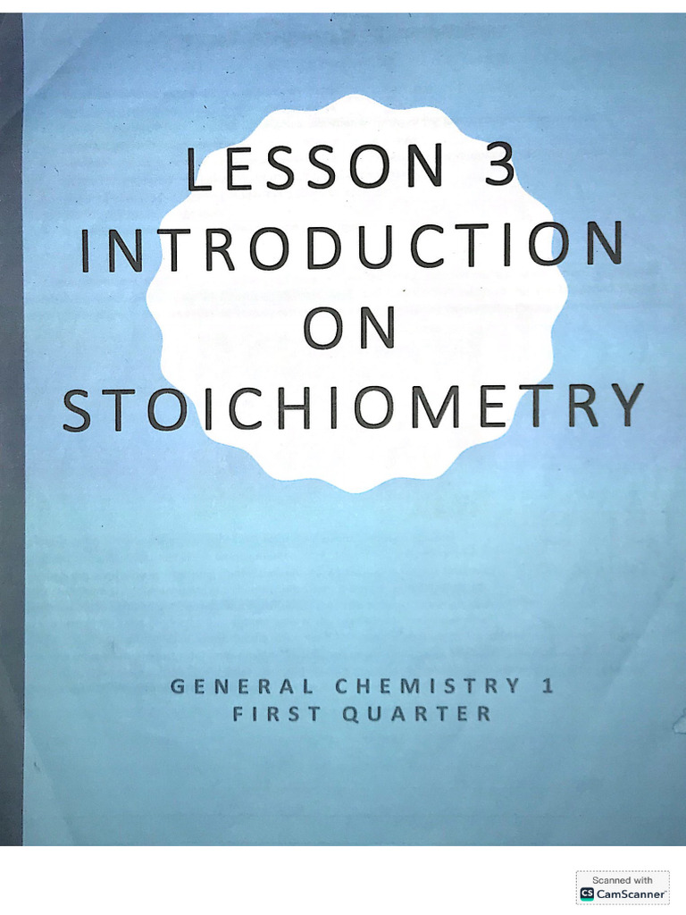 Introduction On Stoichiometry | PDF