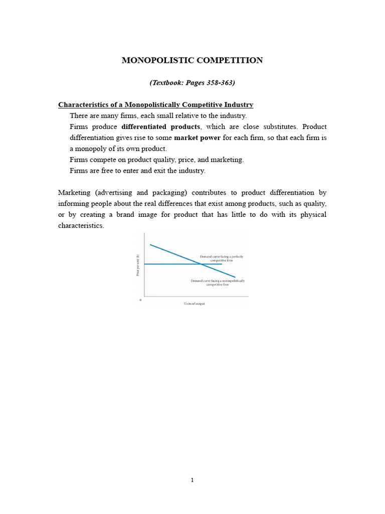 T14_Monopolistic competition | PDF | Monopoly | Competition