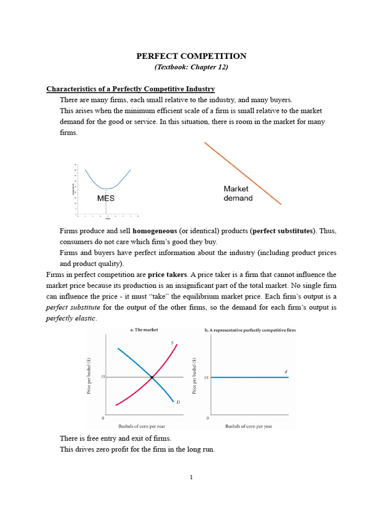 T12 Perfect Competition | PDF | Economic Equilibrium | Profit (Economics)