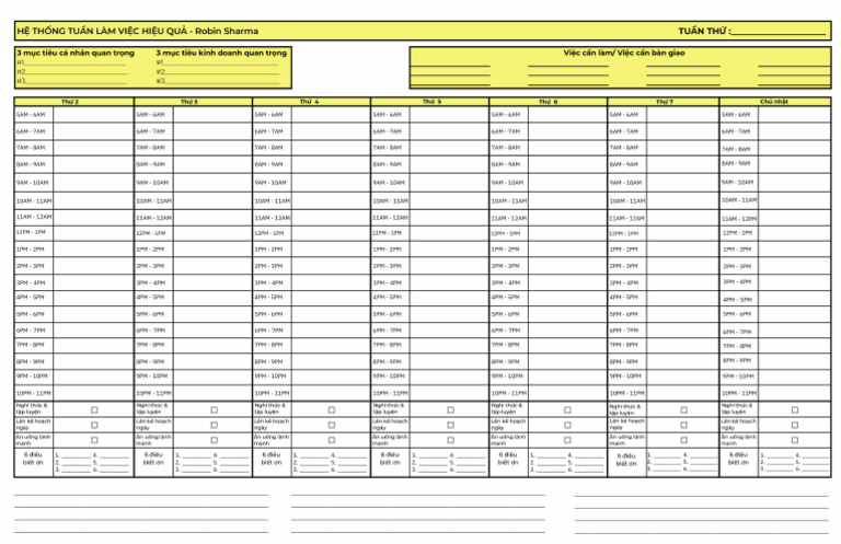 Robin-Sharma-Weekly-Design-System-tiengviet | PDF
