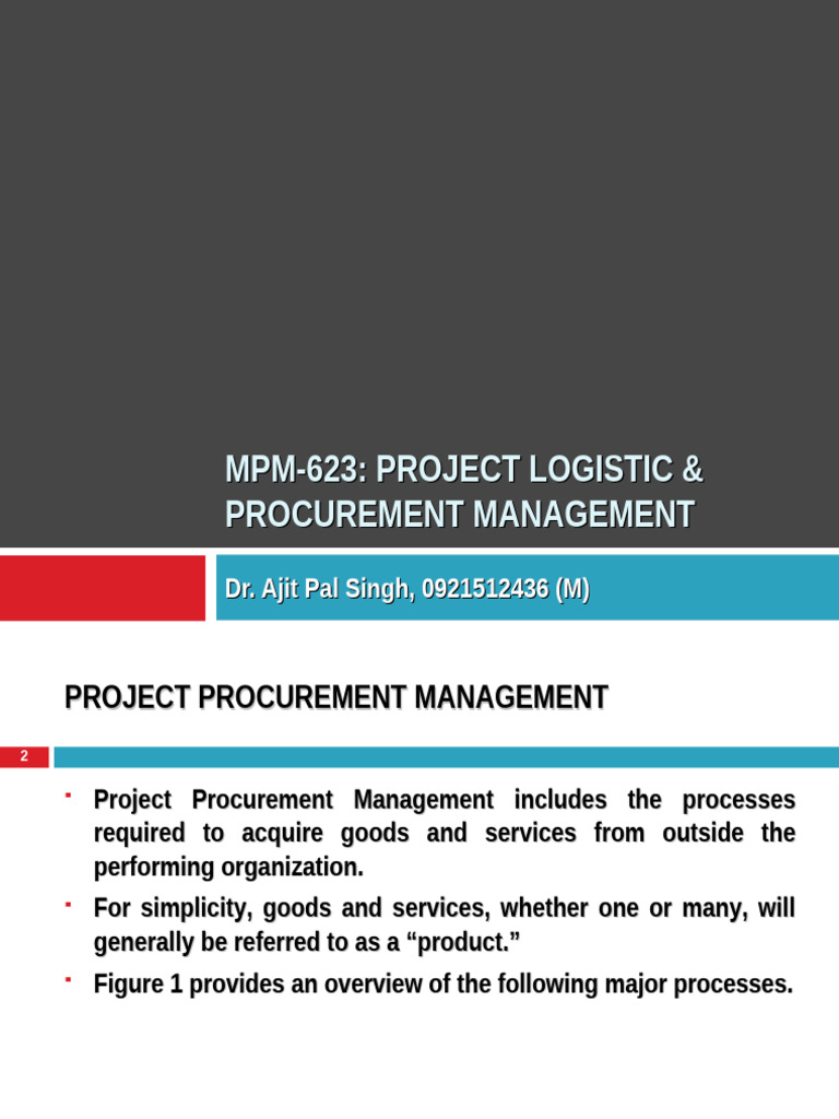 Project Procurement Management Guide | PDF | Procurement | Cost