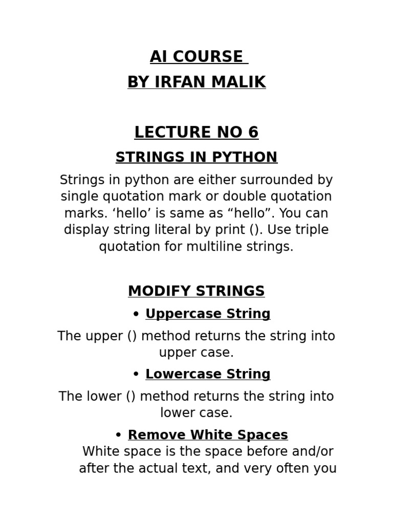 Basics of Python Part 1 | PDF | String (Computer Science) | Letter Case