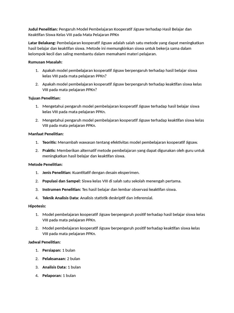 Contoh Penelitian | PDF