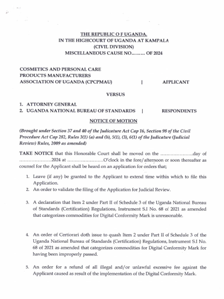 Judicial Review Application | PDF