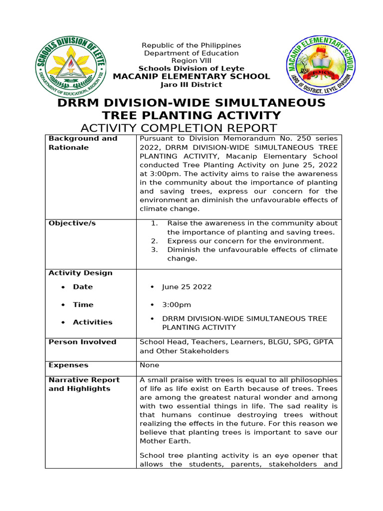 Acr On Tree Planting | PDF | Natural Environment
