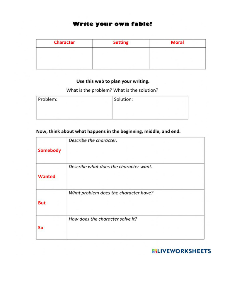 Writing A Fable | PDF