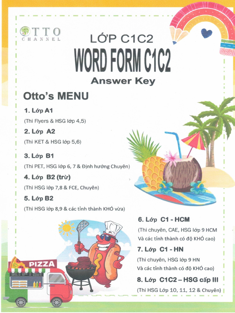 2. Answer Key_ Word Form | PDF