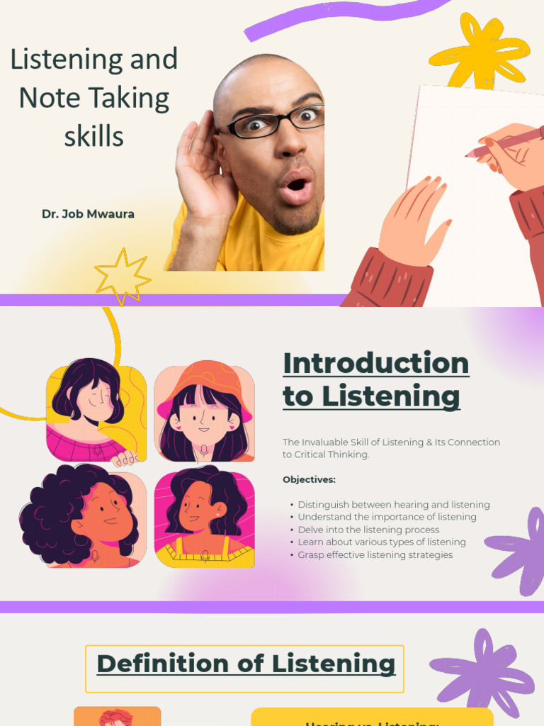Listening and Note Taking Skills | PDF | Attention | Memory