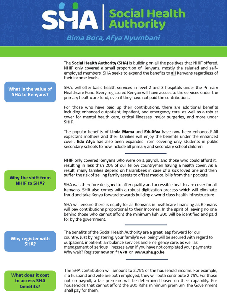 Sha Benefits Package English | PDF