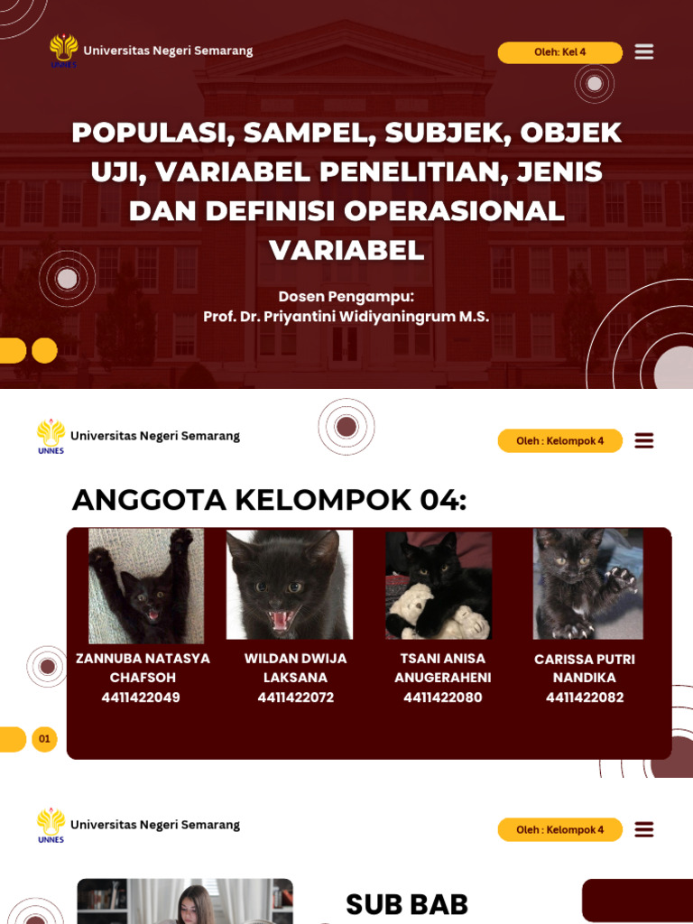 Populasi Dan Sampel 2. Subjek Dan Objek Uji 3. Variabel Penelitian 4. Jenis Dan Definisi Op ...