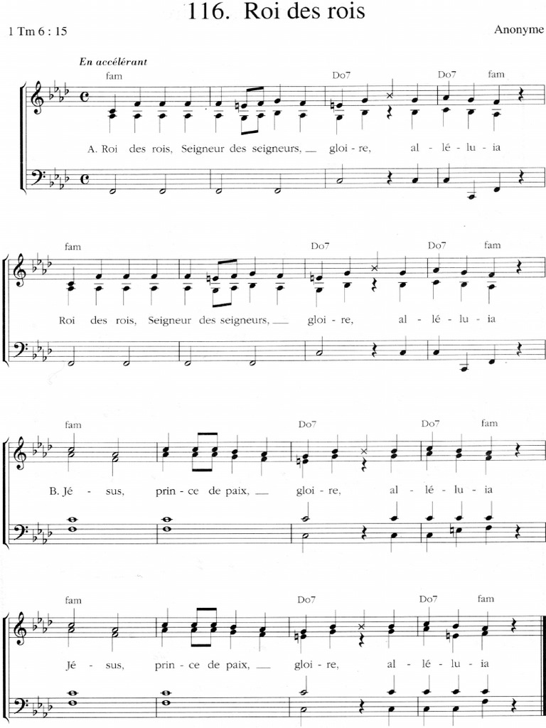Roi Des Rois-Partition | PDF